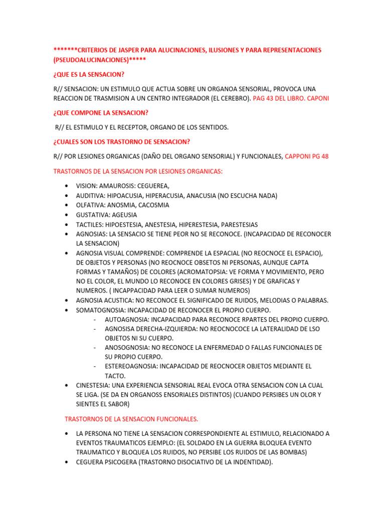 RESUMEN SENSOPERCEPCION | PDF | Alucinación | Percepción