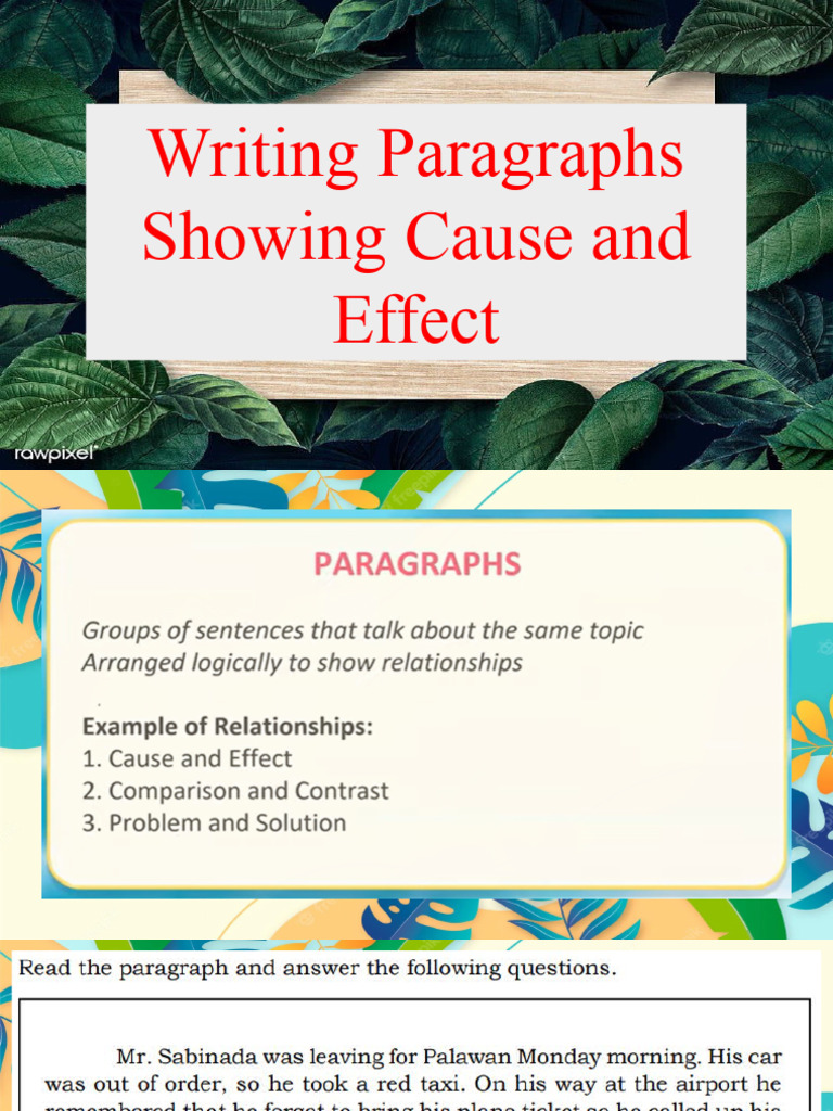 Cause and Effect Writing Guide | PDF