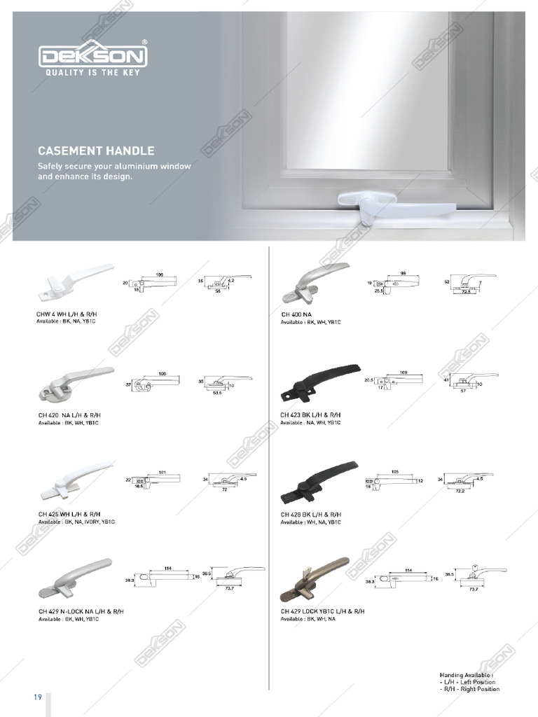 12b76 Dekkson Accessories For Aluminium 20 | PDF
