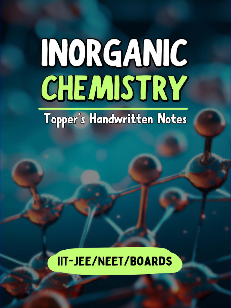 Inorganic Chemistry Notes | PDF