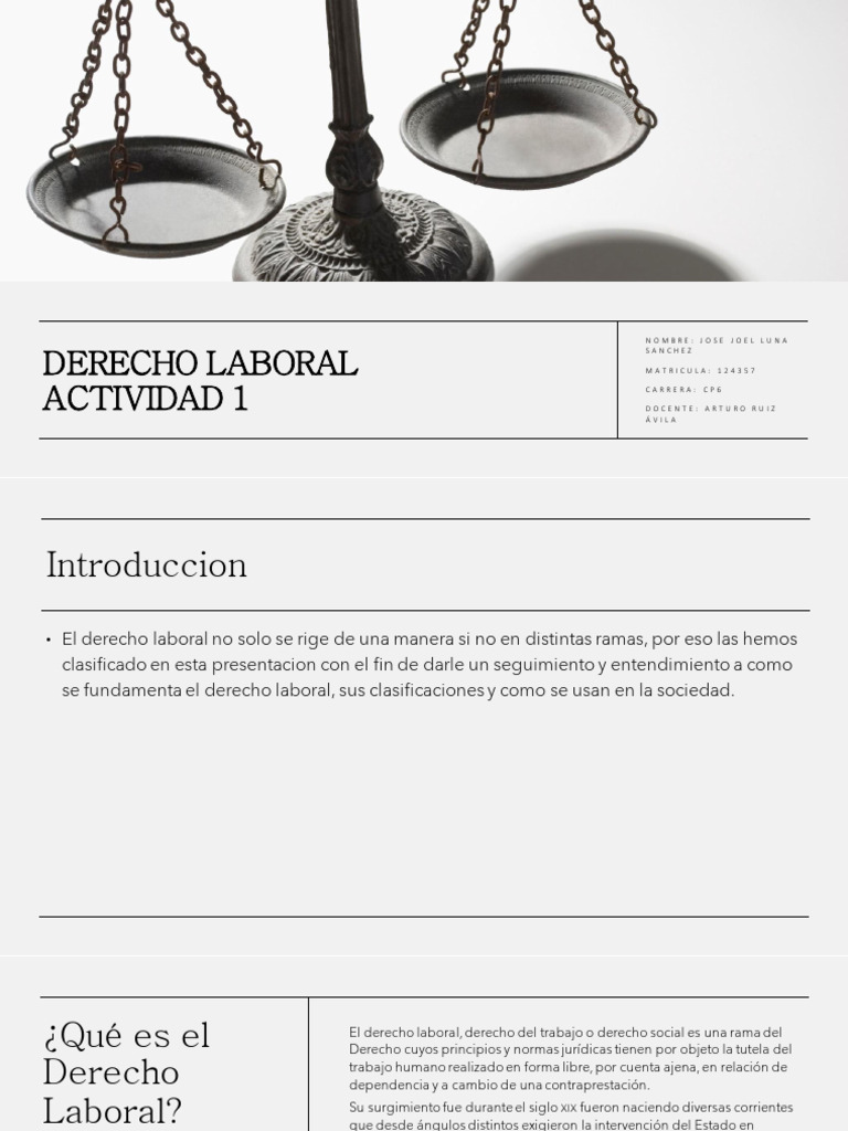 ACT 1 DERECHO LABORAL | PDF | Derecho laboral | Economias