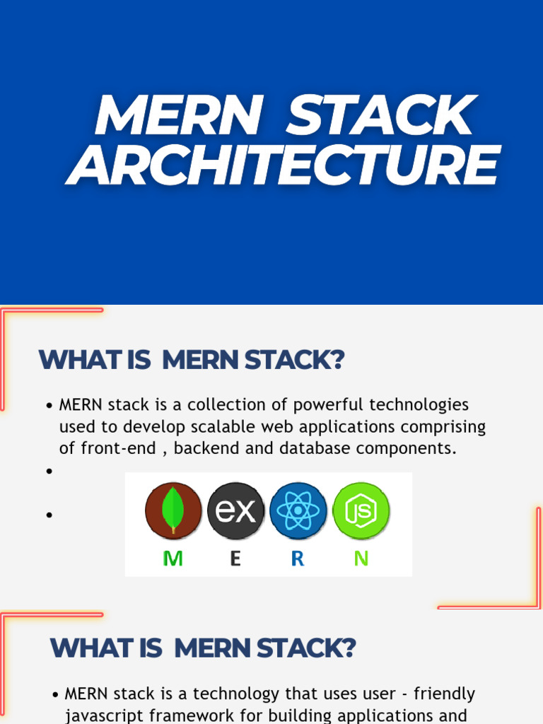 Mern Stack Architecture Pdf Web Application Computer Programming