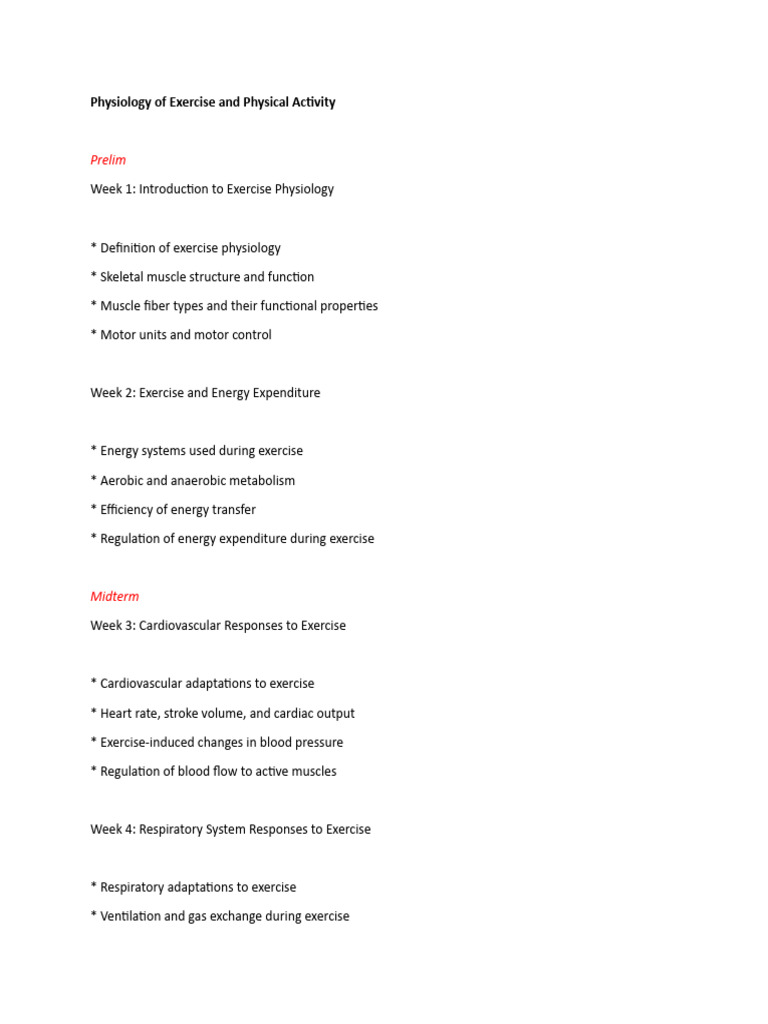 Physiology of Exercise and Physical Activity | PDF