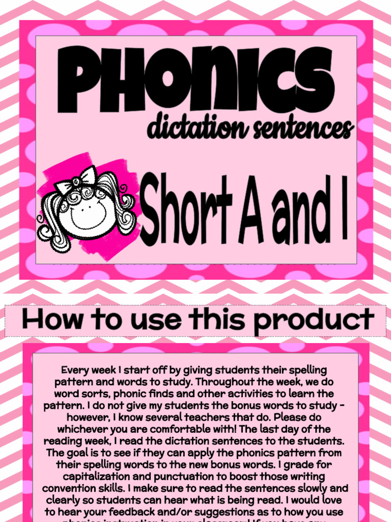 PhonicsDictationSentencesShortAI 1 | PDF | Phonics | Writing