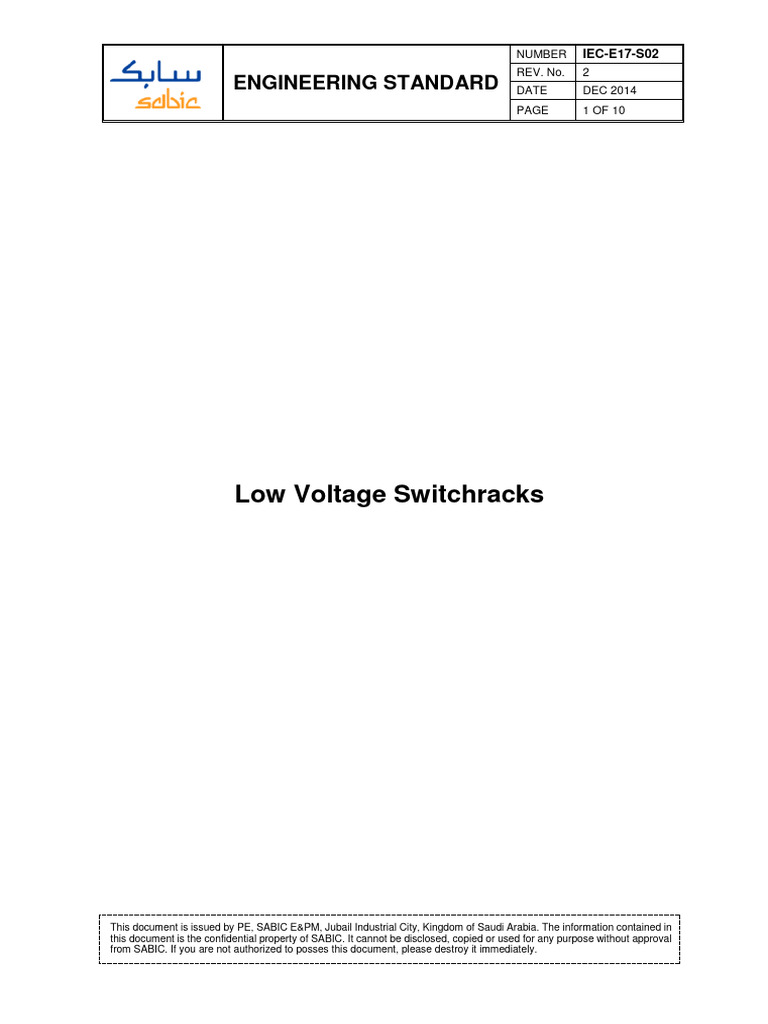 Low Voltage Switchrack Standards | PDF | Fuse (Electrical) | Electrical Wiring