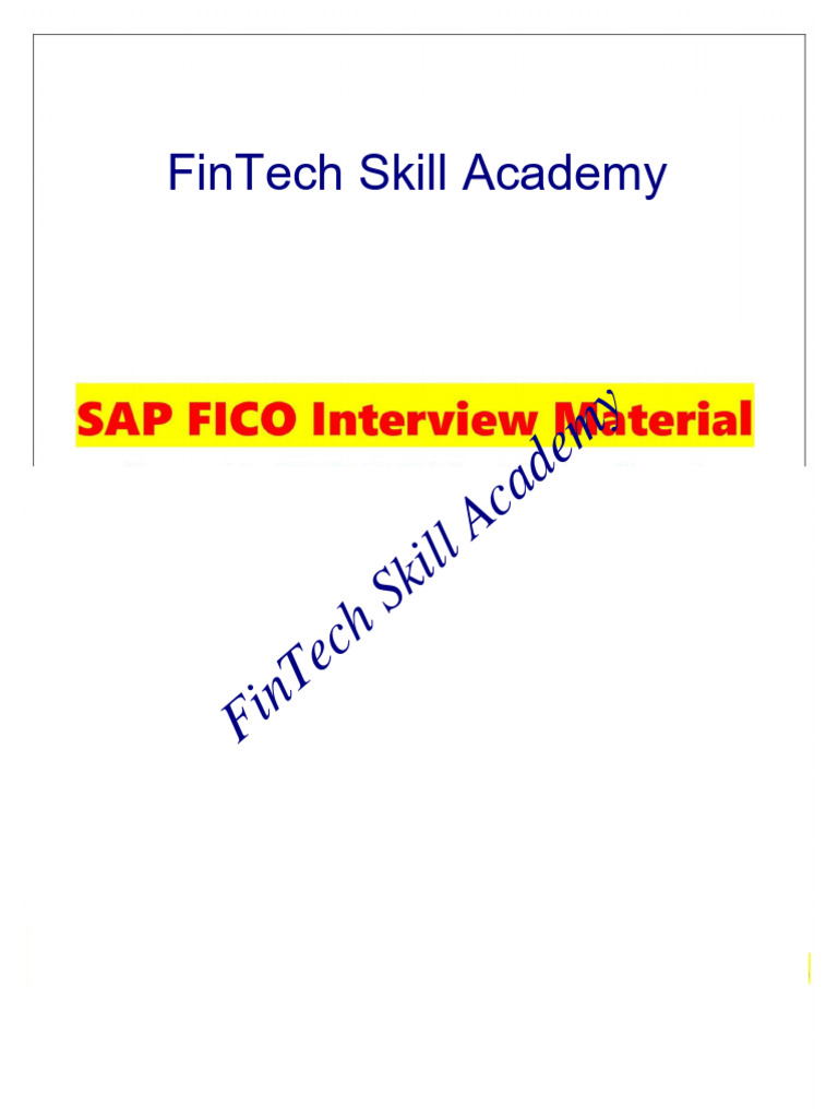 SAP Interview Material | PDF | Debits And Credits | Receipt
