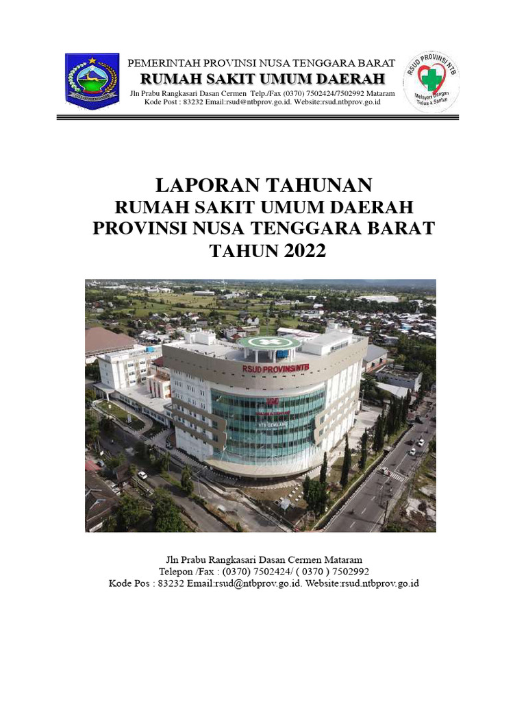 Laporan Tahunan RSUD Prov NTB-2022 | PDF | Bisnis | Teknologi & Rekayasa