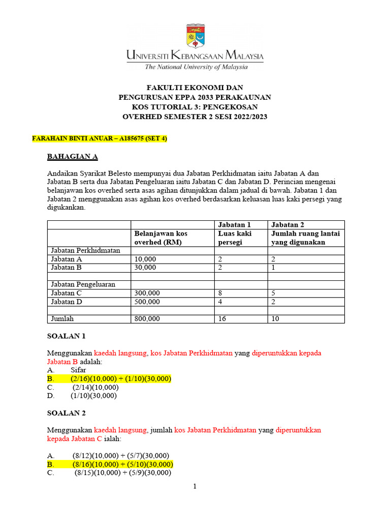 A185675 - Tutorial 3 | PDF