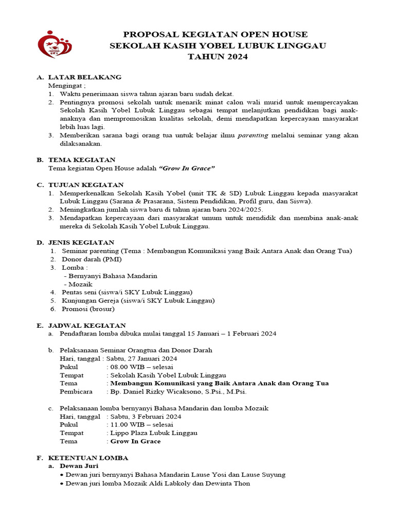 Proposal Open House 2023-2024 | PDF