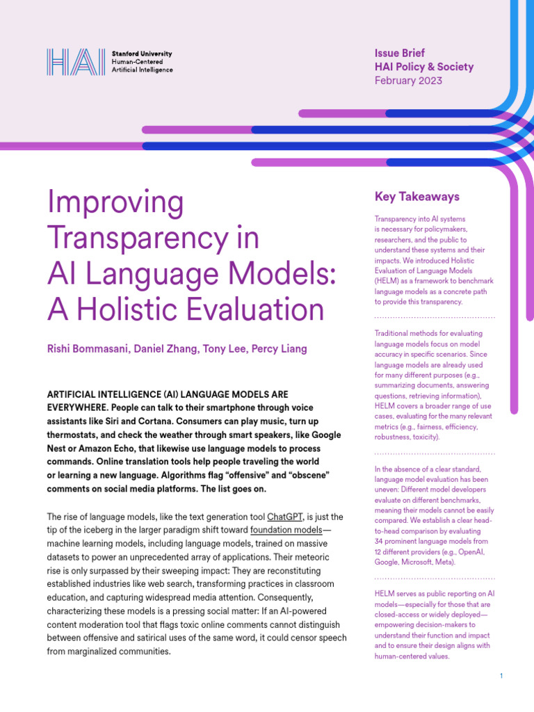 Improving Transparency in AI Language Models | PDF | Artificial ...