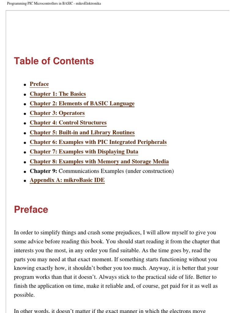 Programming PIC Micro Controllers in BASIC | PDF | Data Type | Subroutine
