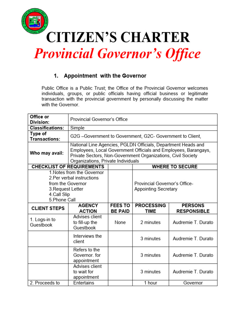 ARTA Template PGO - Edited | PDF | Government | Business