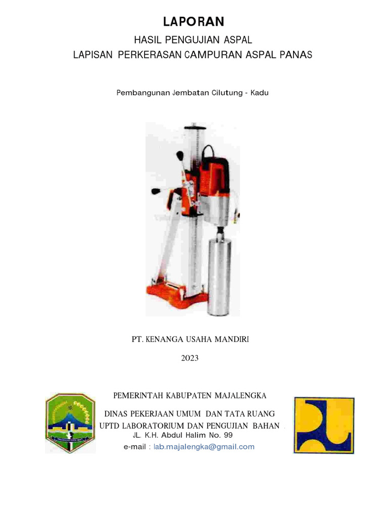 Laporan Hasil Pengujian KADAR ASPAL | PDF
