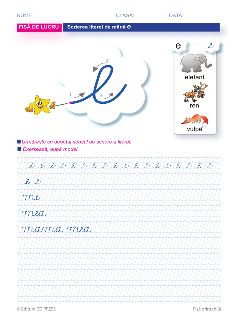 CD PRESS - Fise de Scriere Litere - CLR - Clasa 1 5 | PDF