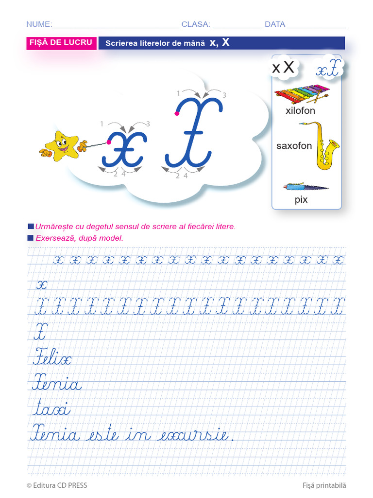 CD PRESS - Fise de Scriere Litere - CLR - Clasa 1 62 | PDF