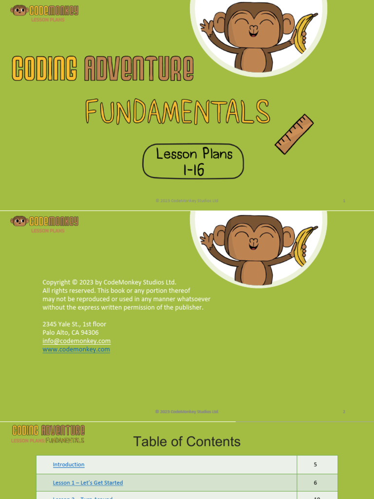 Coding Adventure Part 1 | PDF | Lesson Plan | Computer Programming