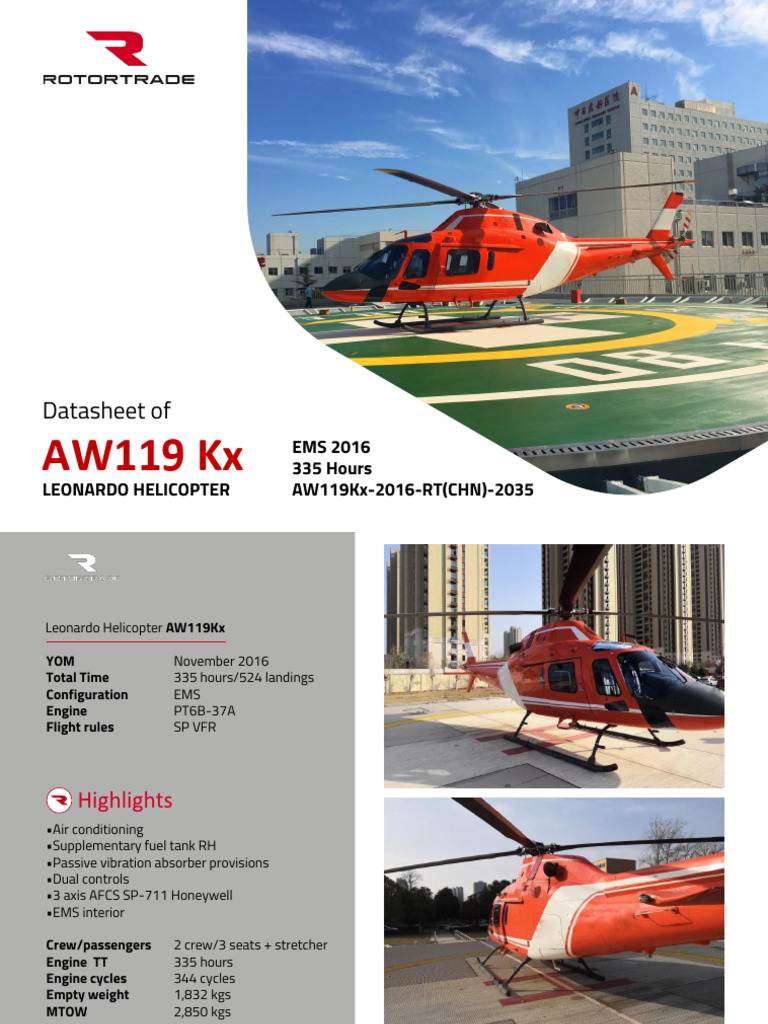 AW119Kx Datasheet | PDF | Avionics | Helicopter