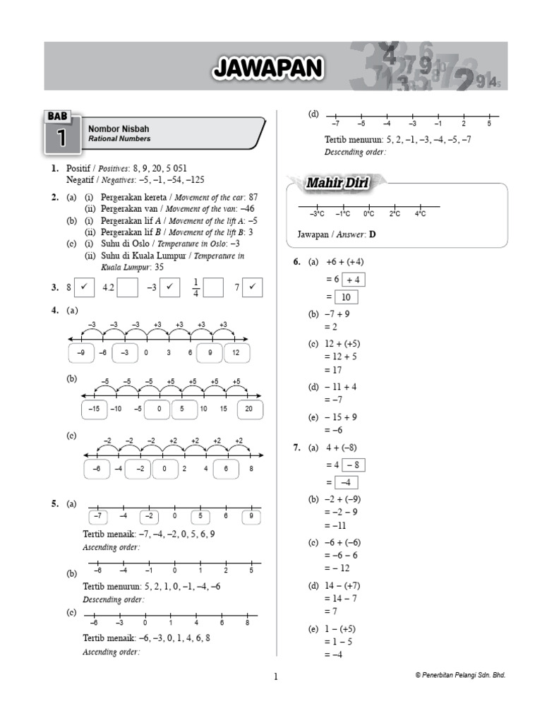 Jawapan | PDF | Temperature | Mathematics