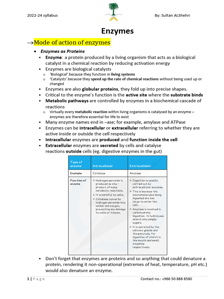 3. Enzymes | PDF | Enzyme Inhibitor | Enzyme