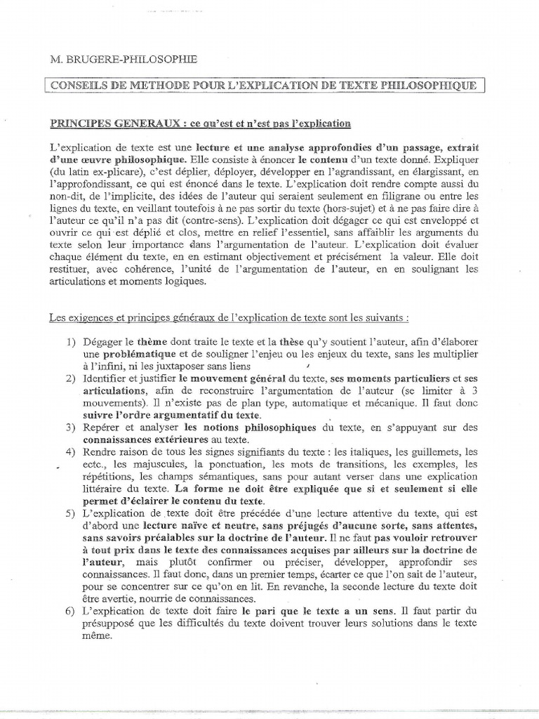 Conseils Methode Explication PDF | PDF