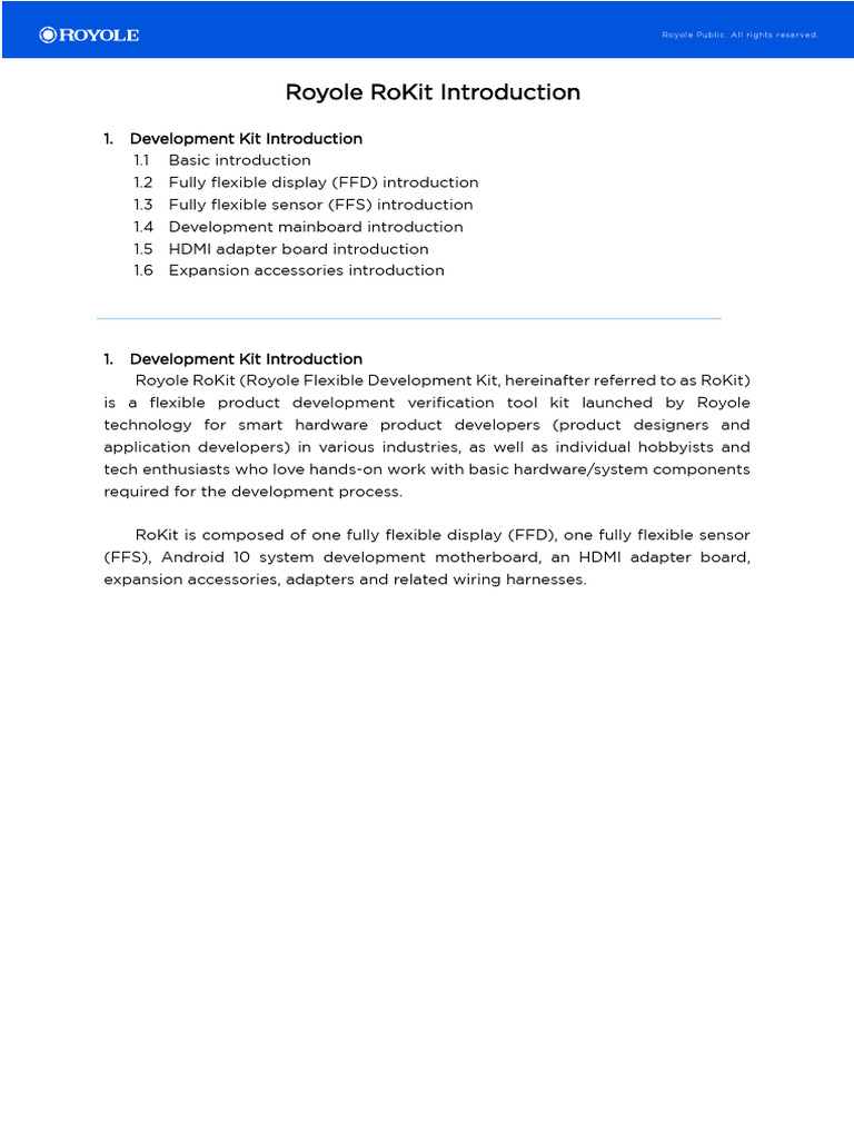Royole RoKit Introduction | PDF