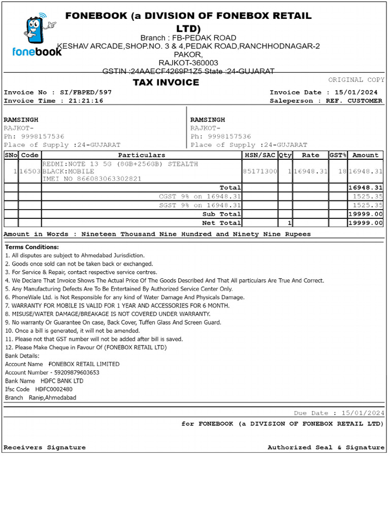 INVOICE (29) | PDF