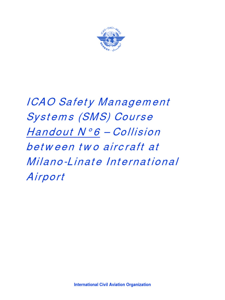 ICAO SMS Handout 06 2008-11 | PDF | Airport | Runway
