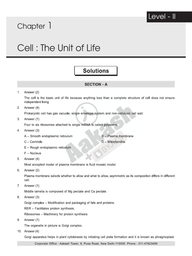 CLS MED 22 23 XI Bot Package 1 Level 2 Chapter 1 | PDF