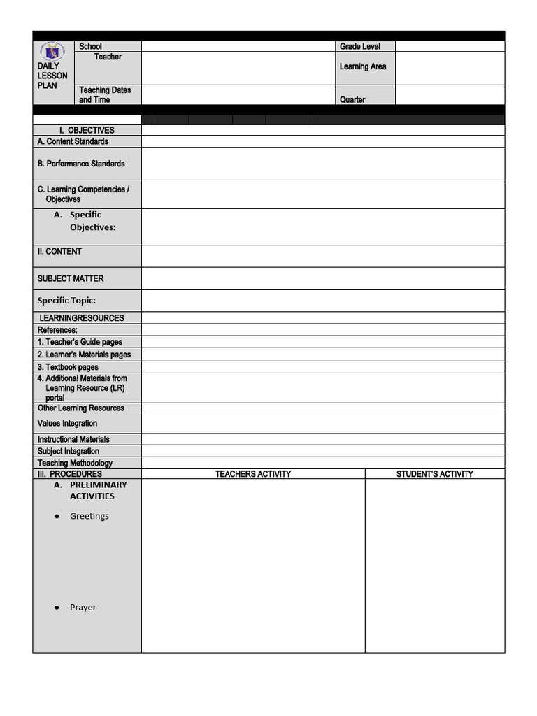 DLP Template | Download Free PDF | Teachers | Learning