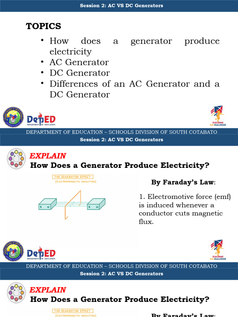 AC vs DC Generators Explained | PDF | Electromagnetic Induction | Electric Generator