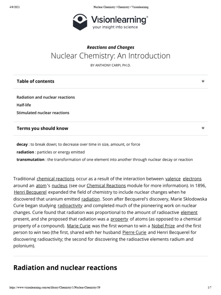 Week 9 Reading Assignment ICP | PDF | Radioactive Decay | Atoms