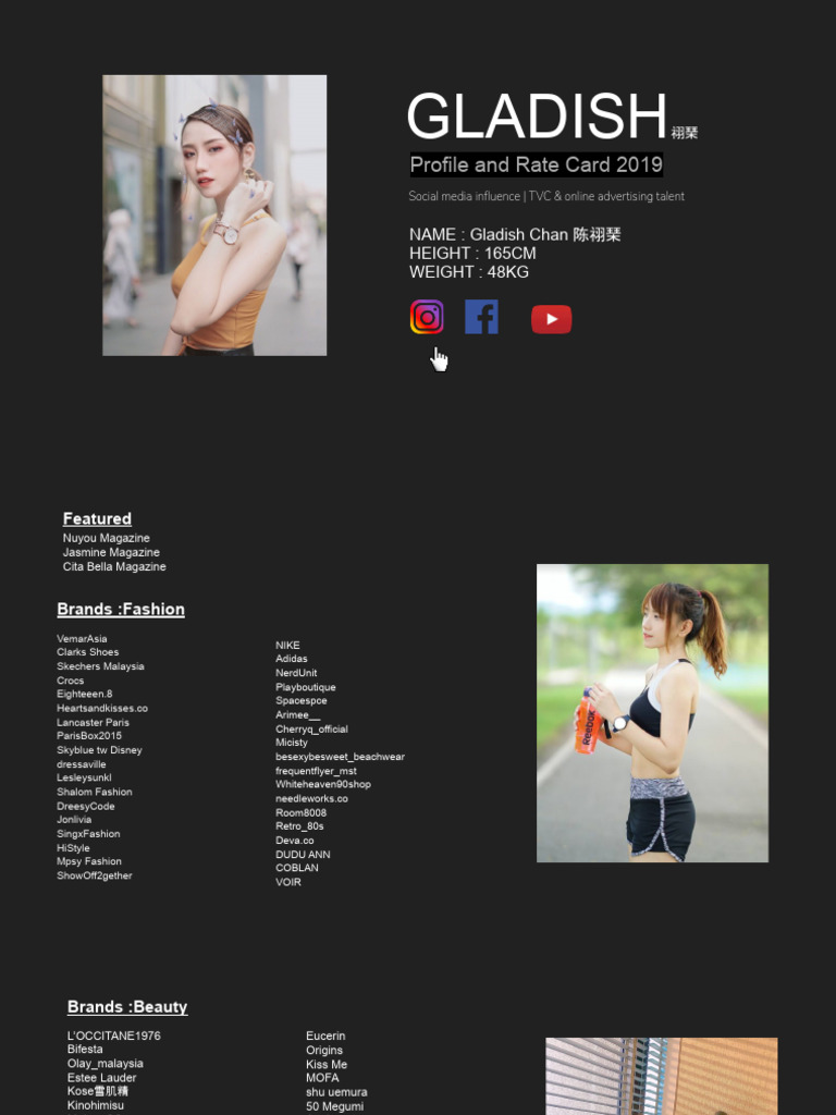 GLADISH Profile and Rate Card | PDF | Brand