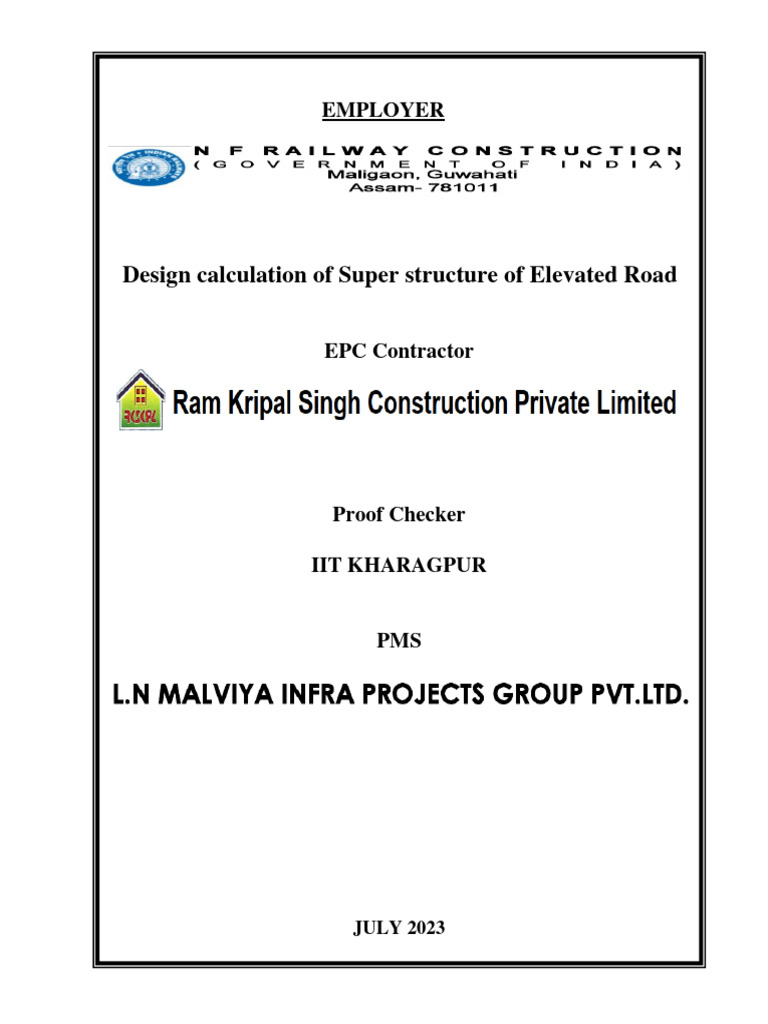 Design Calculation of Superstructure | PDF | Strength Of Materials | Ultimate Tensile Strength
