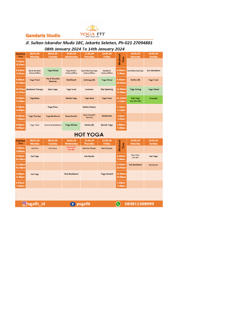 Weekly Schedule | PDF