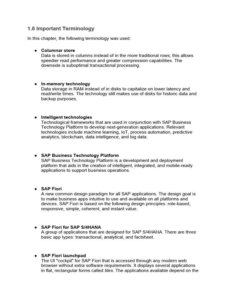 Important Terminologies in Sap | PDF | Debits And Credits | Depreciation