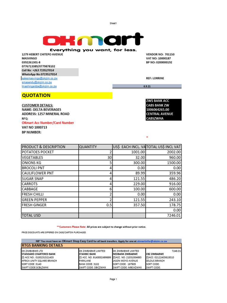 Dummy Quotation | PDF