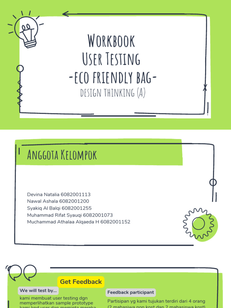 Workbook User Testing | PDF