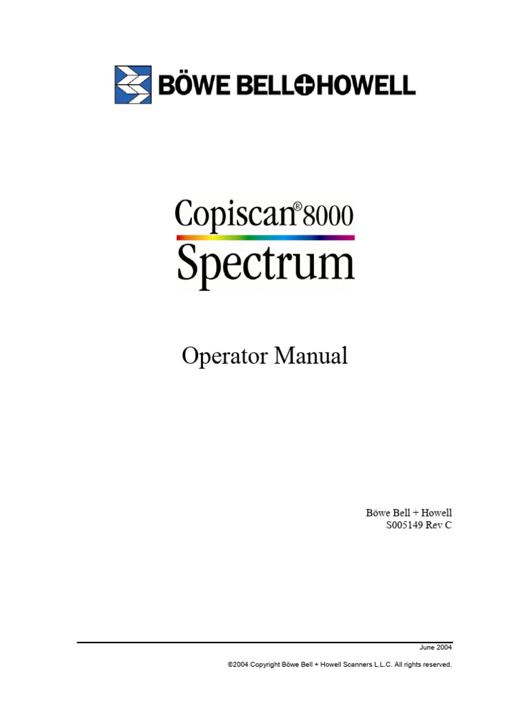 Spectrum Manual | PDF | Image Scanner | Electromagnetic Interference
