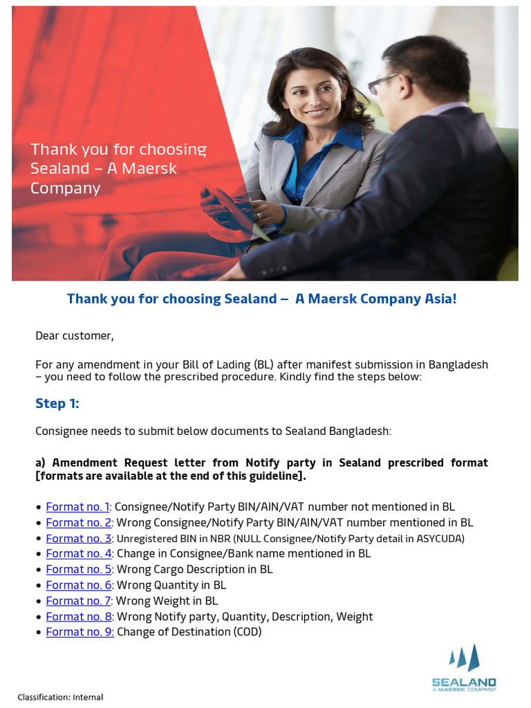 BL Ammendment Requirement | PDF | Finance & Money Management