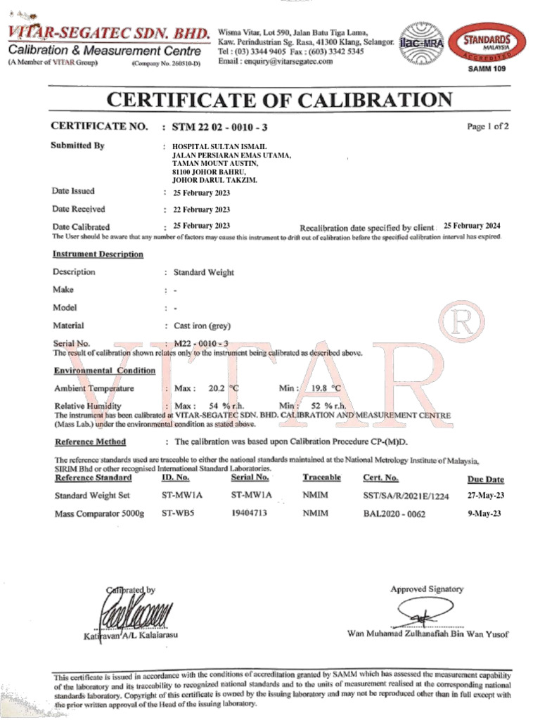 Calibration & Measurement Centre | PDF