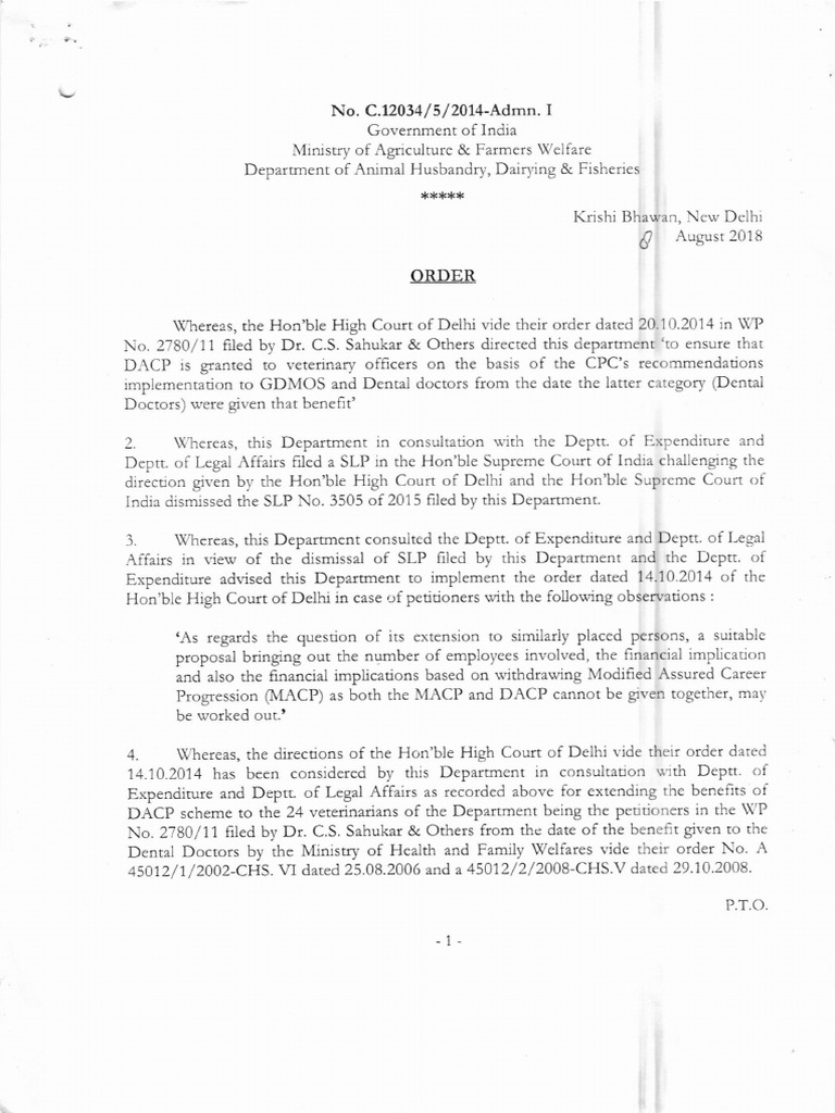 DACP_Order | PDF | Government