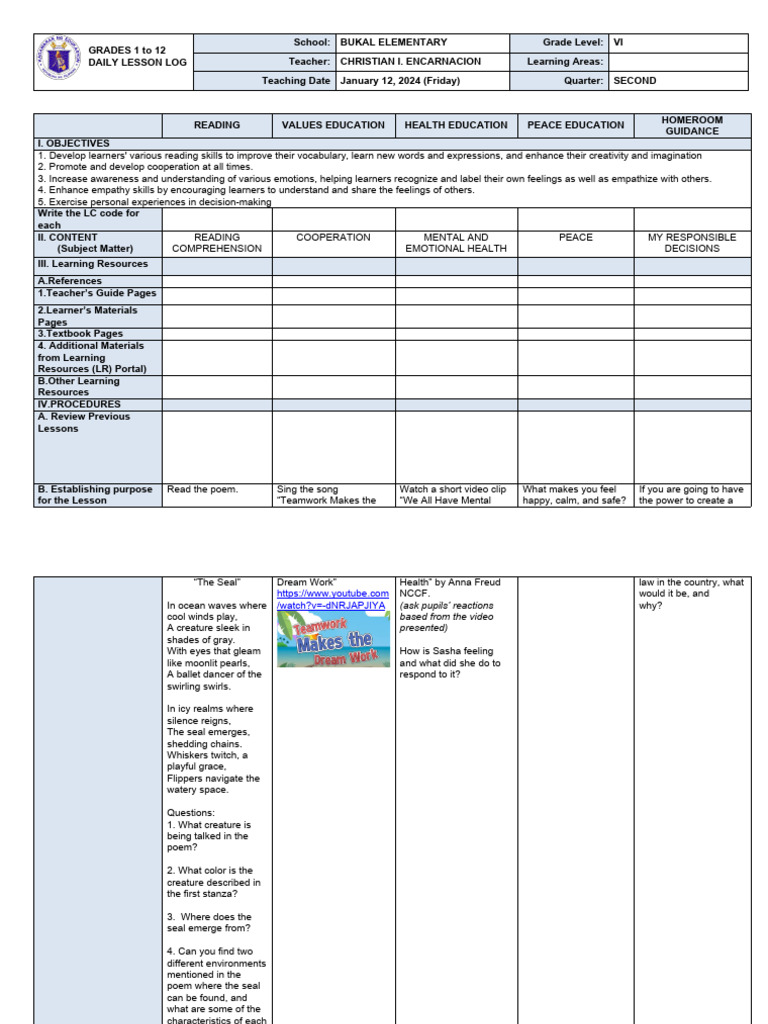 DLL Catch Up Friday | PDF