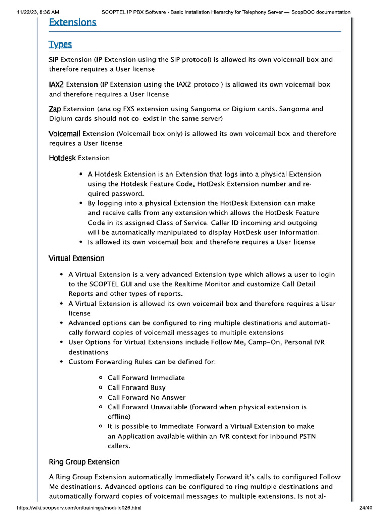 Extensions Setup | PDF