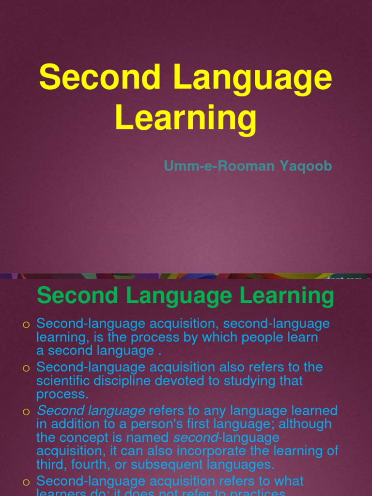 1.definition of Second Language | PDF | Second Language Acquisition ...