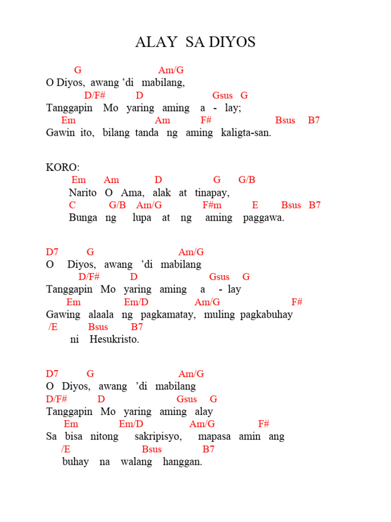 ALAY SA DIYOS | PDF