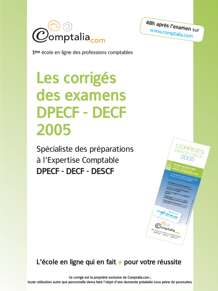 Sujet Corrige Decf Uv1a 2005 | PDF