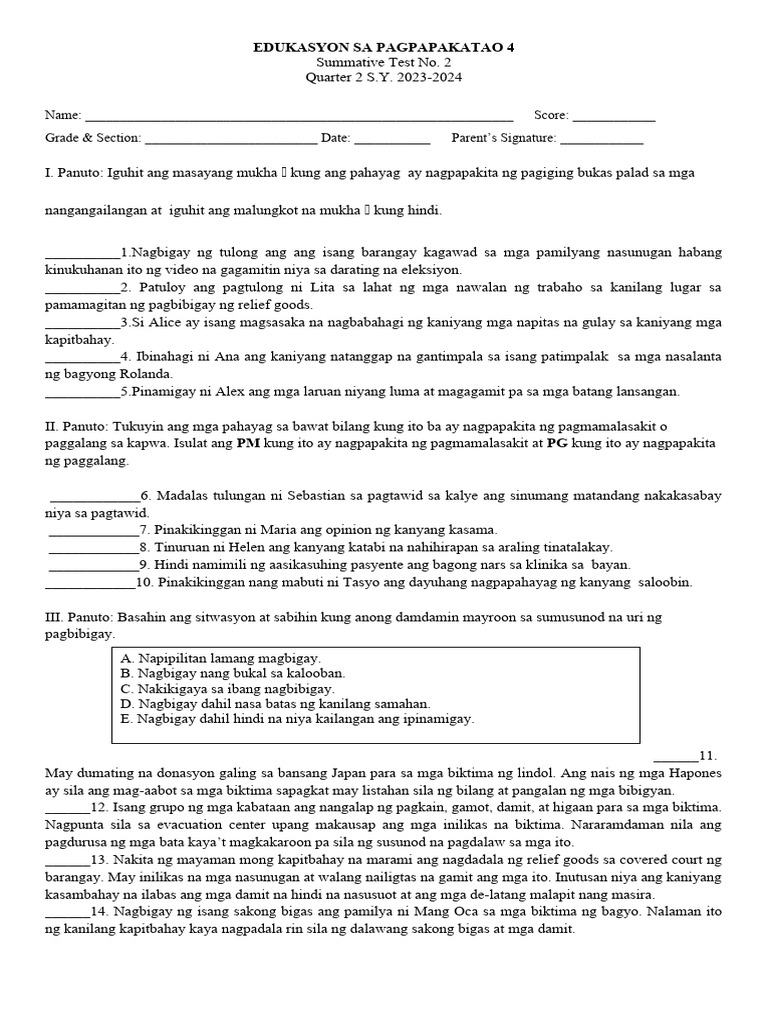 Q2 ST Esp 4 No. 2 | PDF