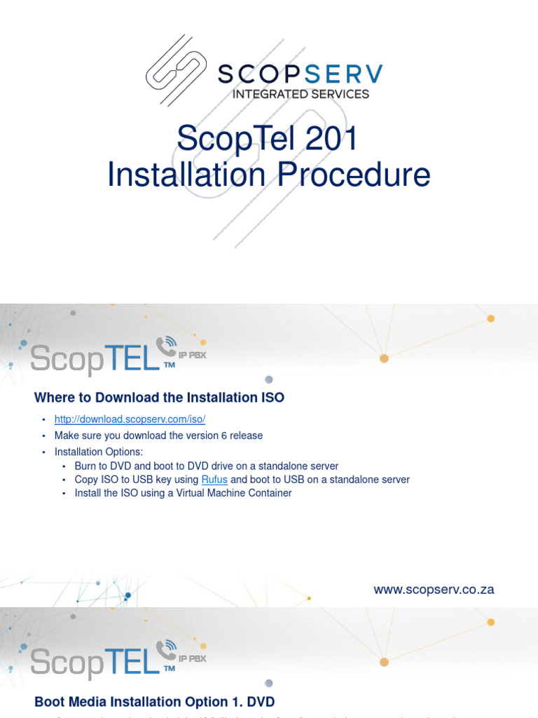 Module 1 - ScopTel 201 Installation 1 | PDF | Installation (Computer Programs) | Booting