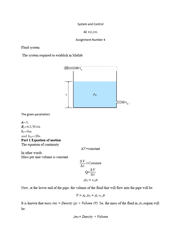 System and Control | PDF | Fluid Dynamics | Flux