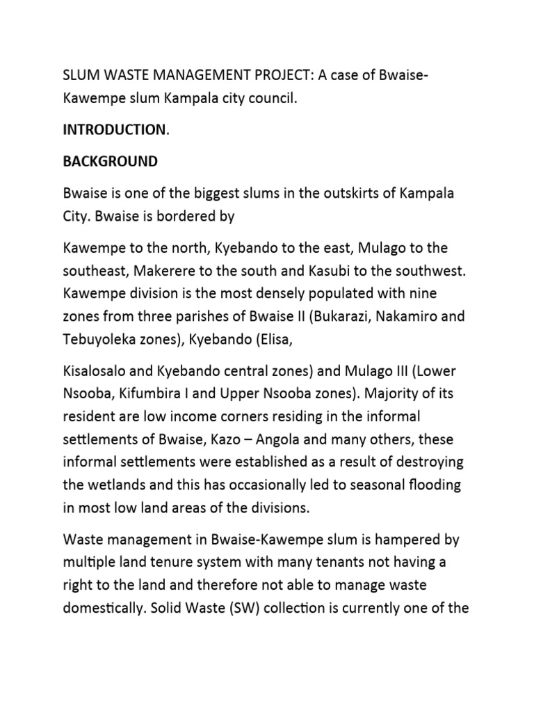 A PROPOSAL Gabage MGT | Download Free PDF | Waste Management | Biodegradation